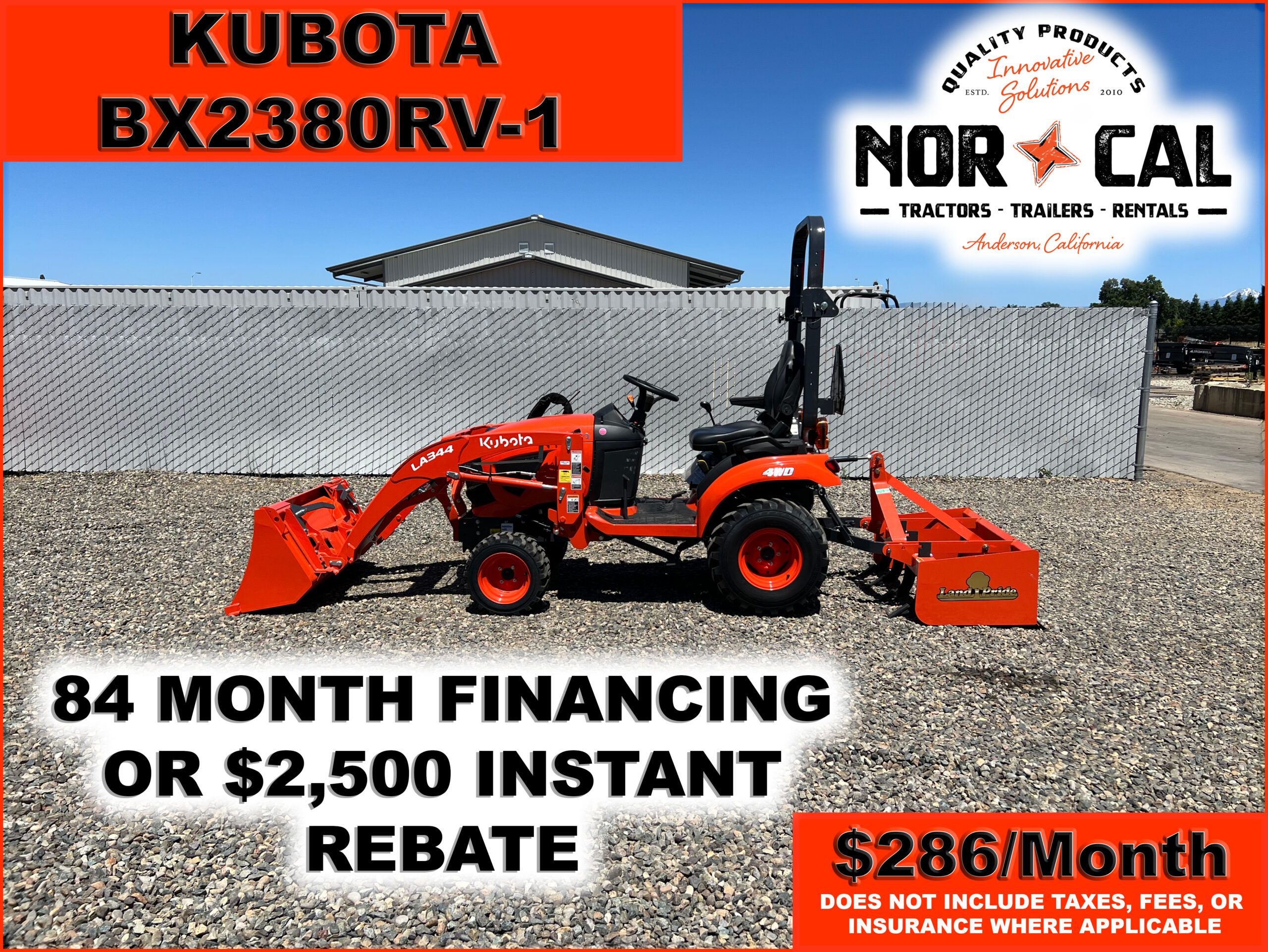 Kubota BX2380 Package Deal - Nor Cal Tractor & Equipment | California